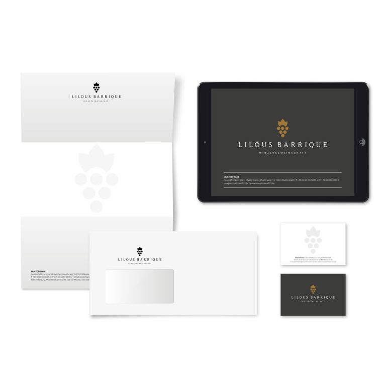 Logo-Design-Template für einen Weinhandel, Weingeschäft, Weinbar oder ...